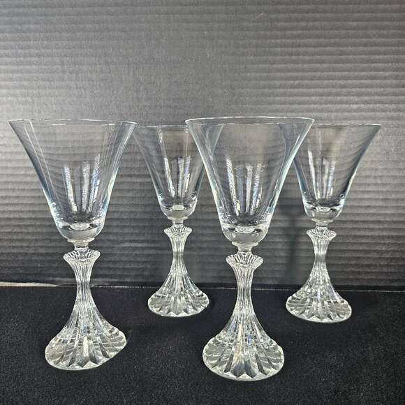Mikasa | Dining | Set Of 4 Mikasa Stratton Clear Winewater Crystal ...